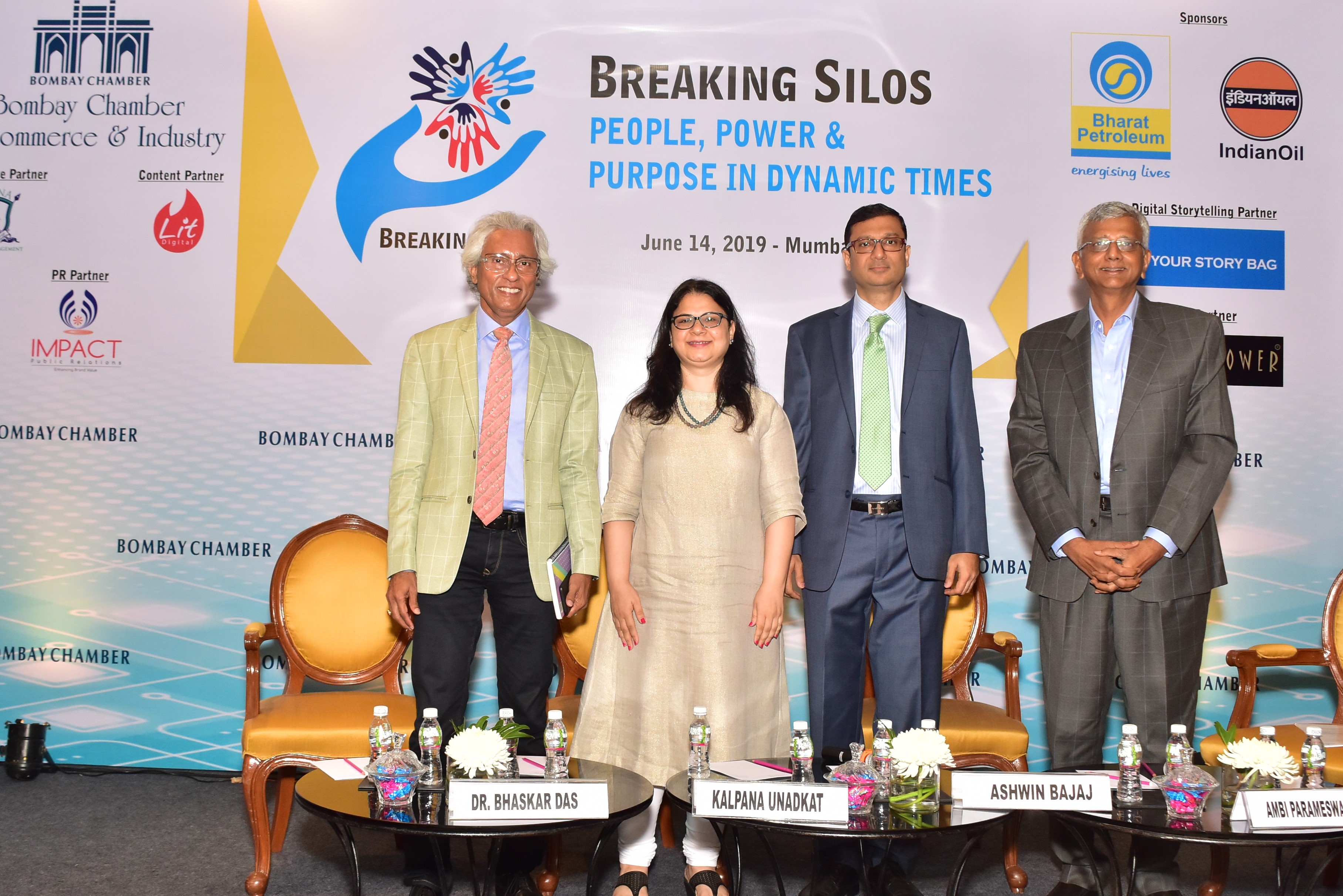 L-R Bhaskar Das, Kalapana Unadkat, Ashwin Bajaj, Ambi Parameswaram ...